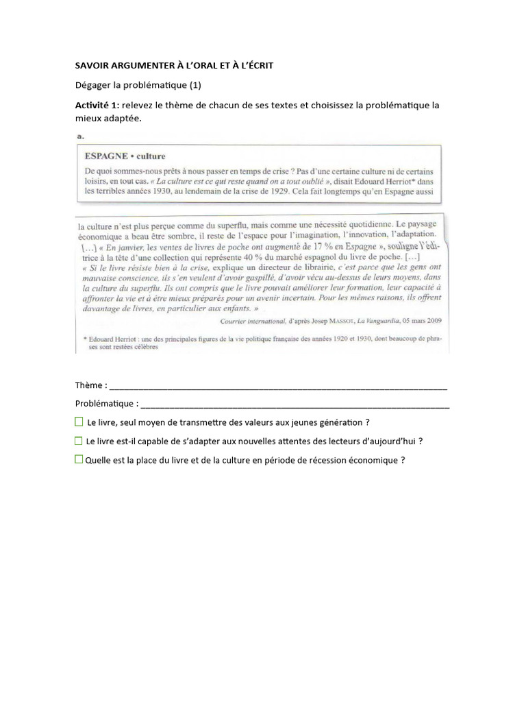 Argumenter à l'oral et à l'écrit | PDF | Fiction générale