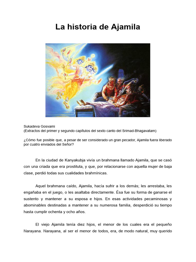Historia de Ajamila | PDF | Pecado | Vishnu