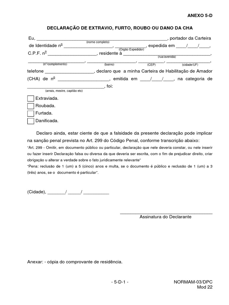 Declaracao - de - Extravio 2345 | PDF