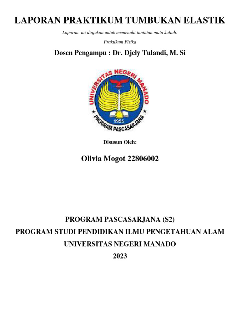 Laporan Praktikum Tumbukan Elastik | PDF