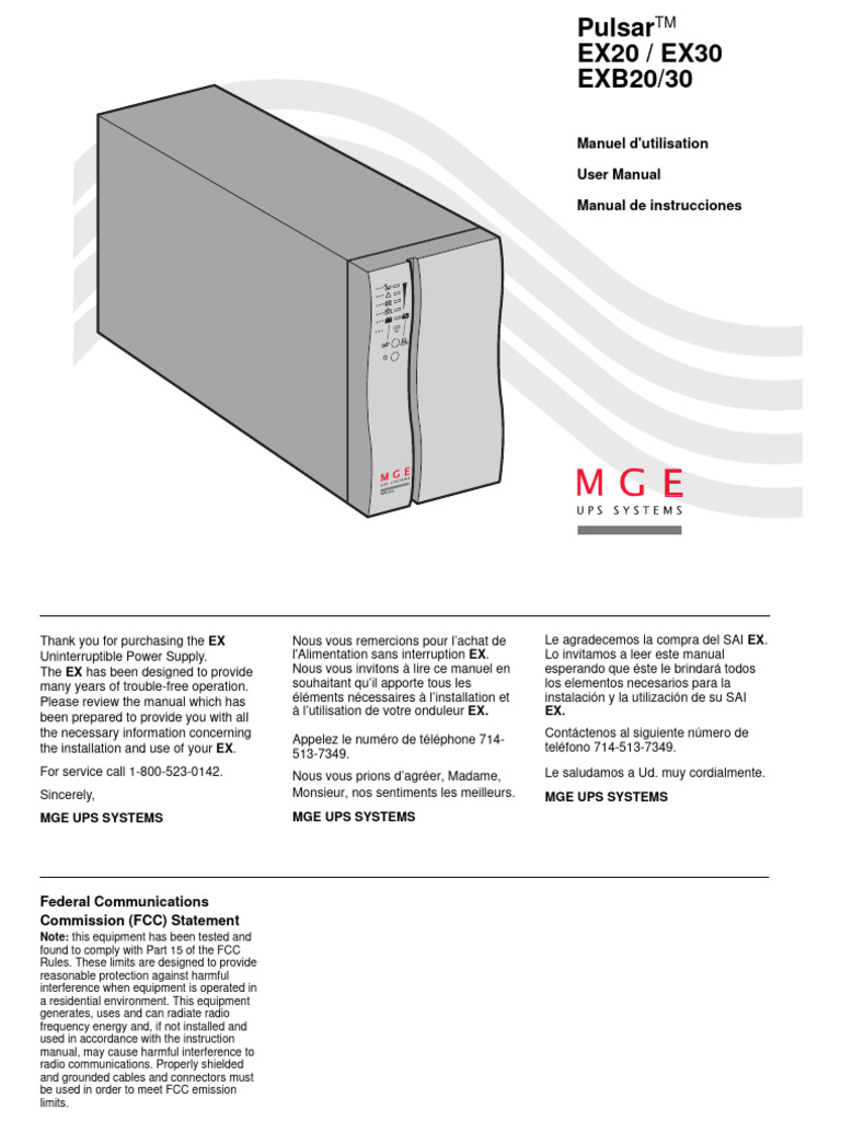 EX30 User Manual for Pulsar UPS | PDF | Microsoft Windows | Power Inverter