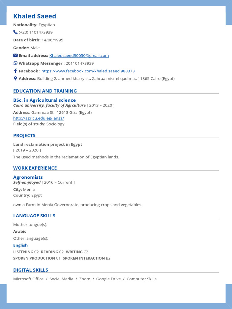 Khaled CV | PDF | Technology & Engineering