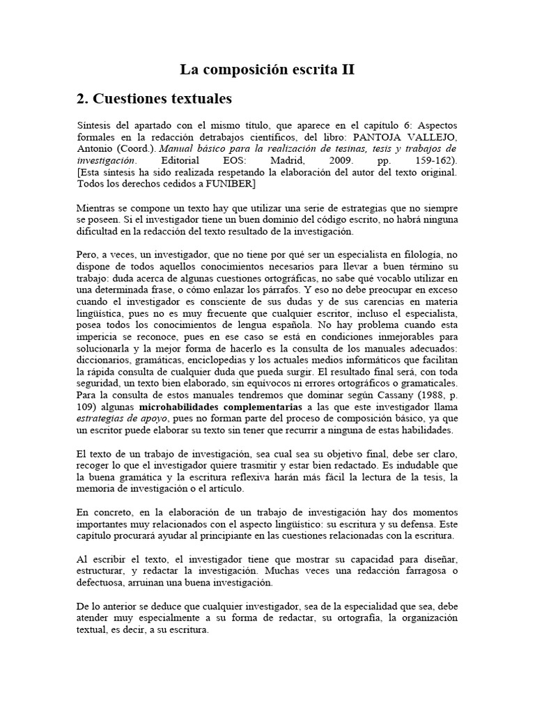 Como Redactar Escritos Ii | PDF | Escritura | Lingüística