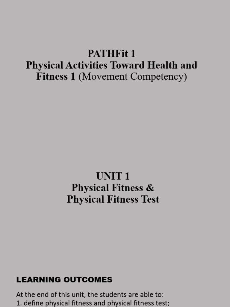 Pathfit Unit1 2 | PDF | Anatomical Terms Of Motion | Anatomical Terms ...