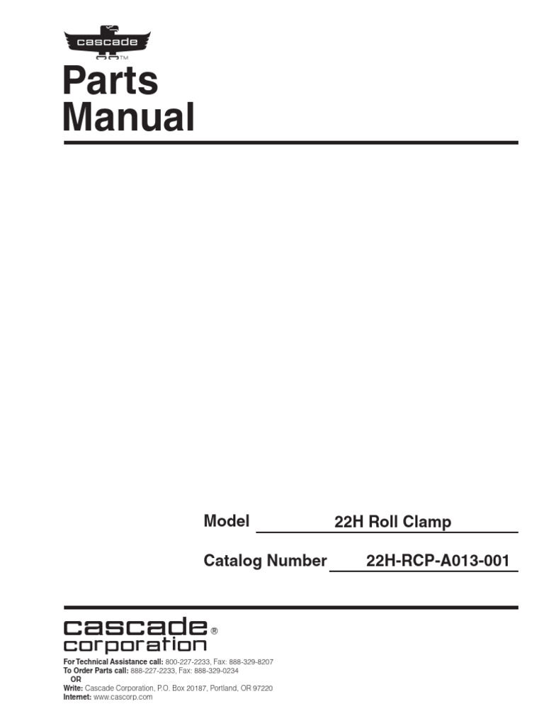 22h-Rcp-A013-001 Clamps Montacargas | PDF | Piston | Manufactured Goods