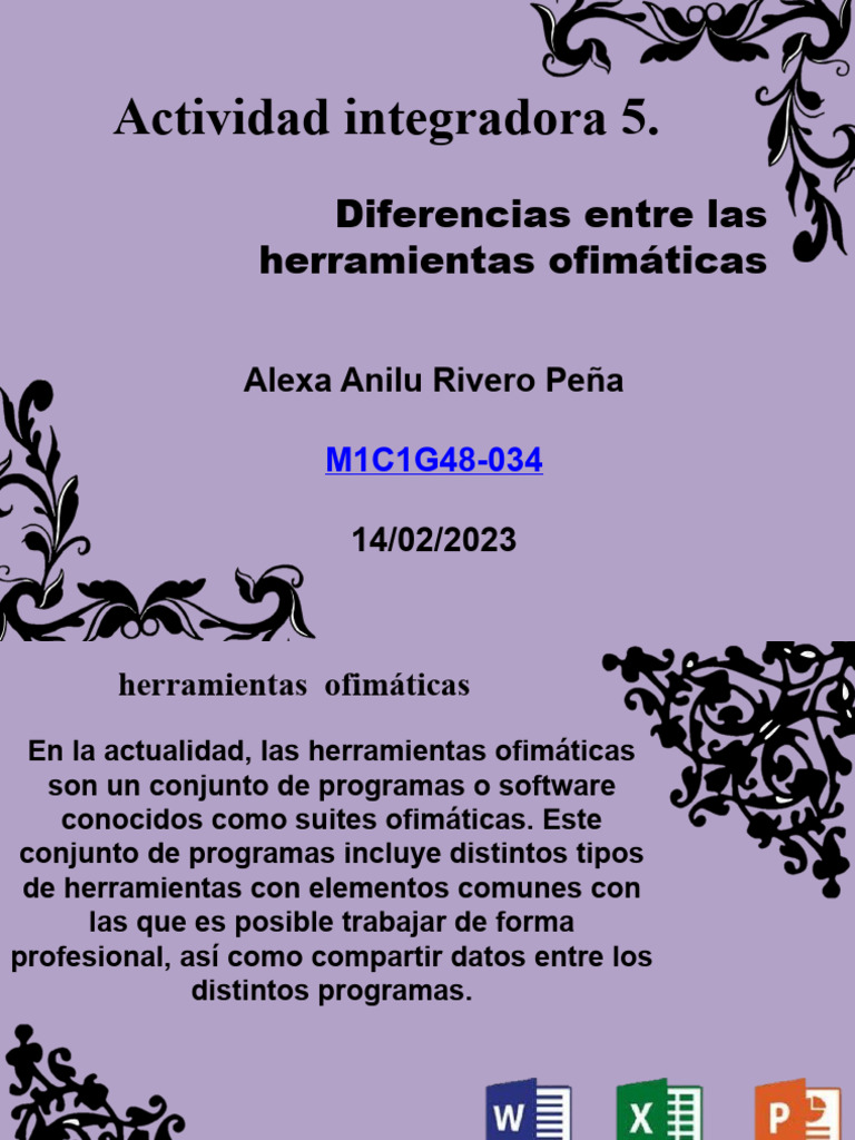 Diferencias entre herramientas ofimáticas | PDF | Microsoft PowerPoint ...