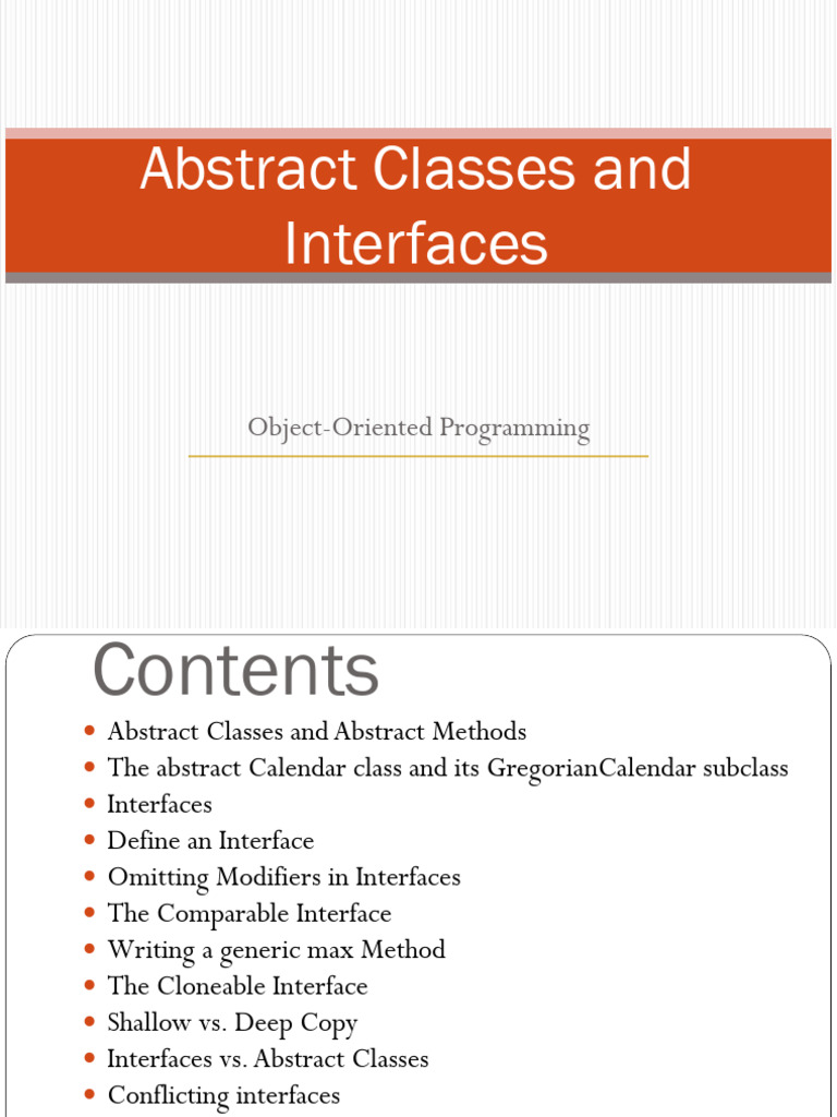 Abstract Class Interfaces Pdf Class Computer Programming Inheritance Object Oriented