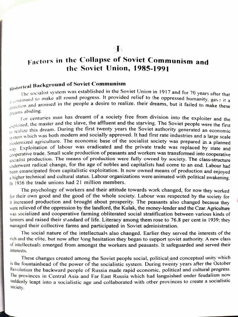 Collapse of Soviet Communism and The Soviet Union | PDF | Communism ...