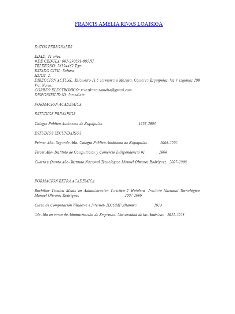 CV Francis Rivas | PDF