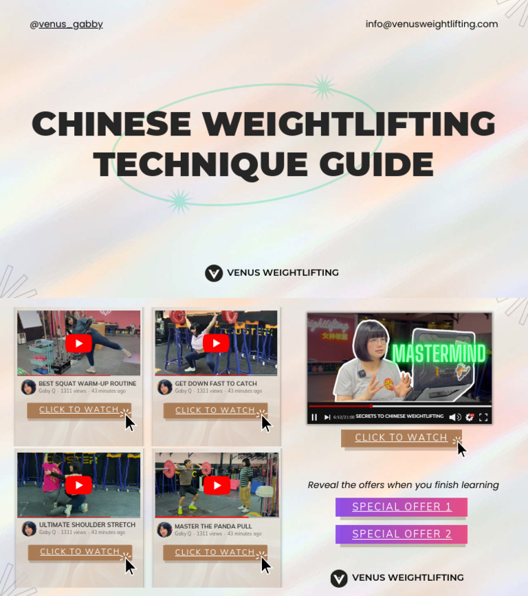 Gaby's Chinese Weightlifting Technique Guide | PDF
