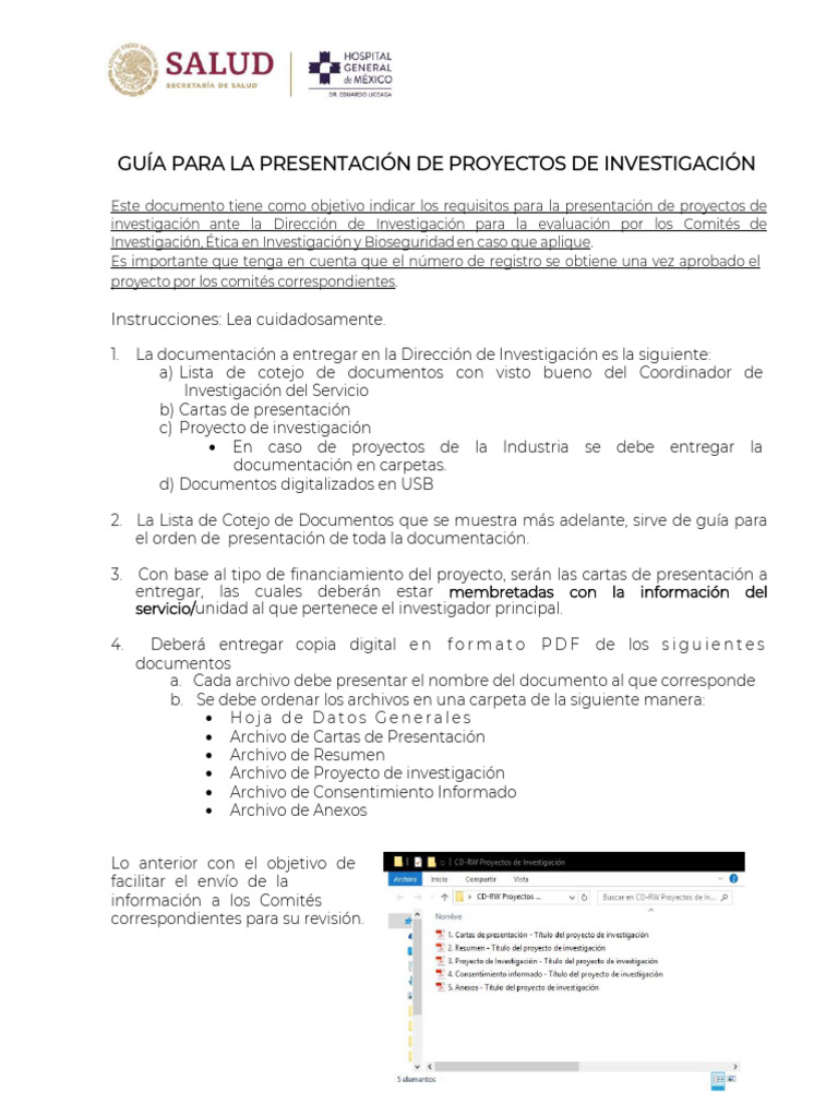 Guia para La Presentacion de Proyectos de Investigacion-2022 | PDF | Consentimiento informado ...