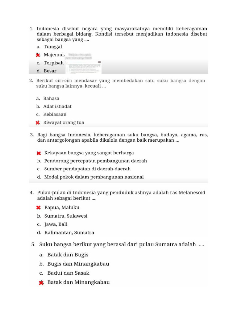 Soal PKN Kelas 7 Kurmer | PDF