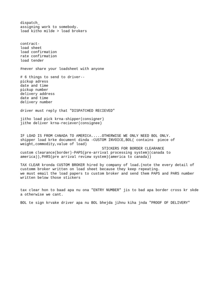 Basics of Dispatch | PDF