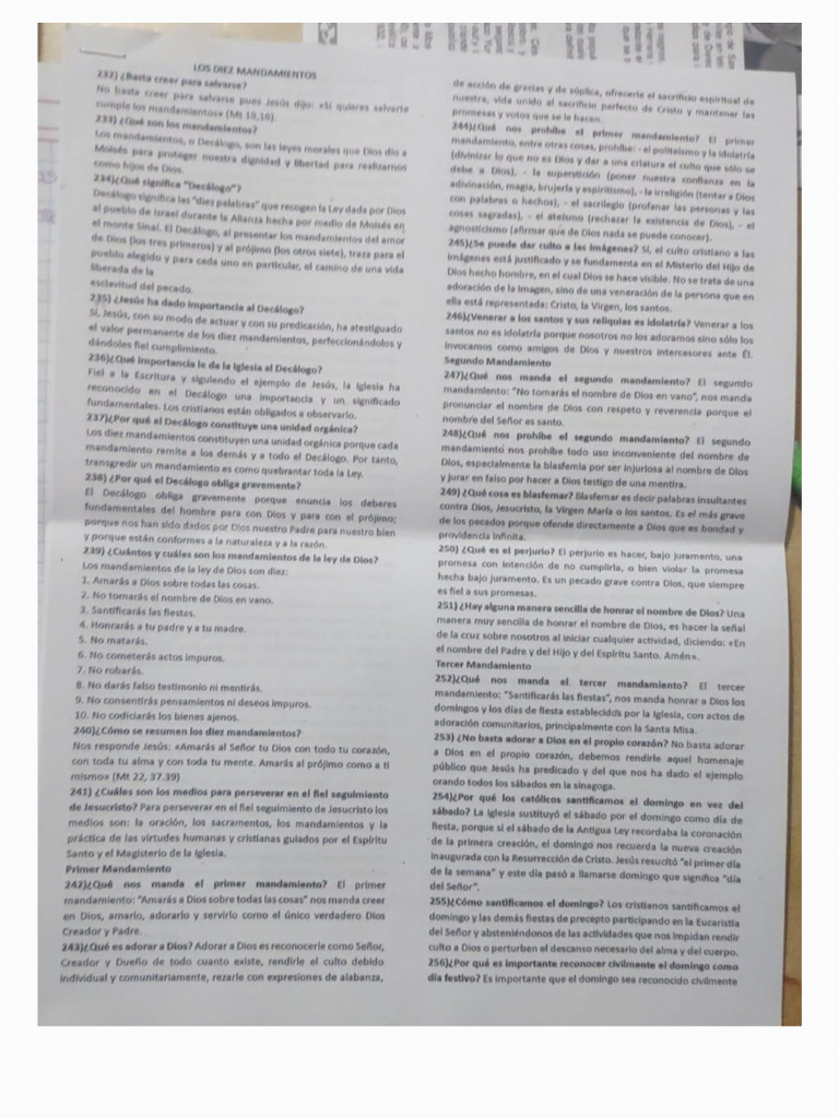 Los 10 Mandamientos | PDF