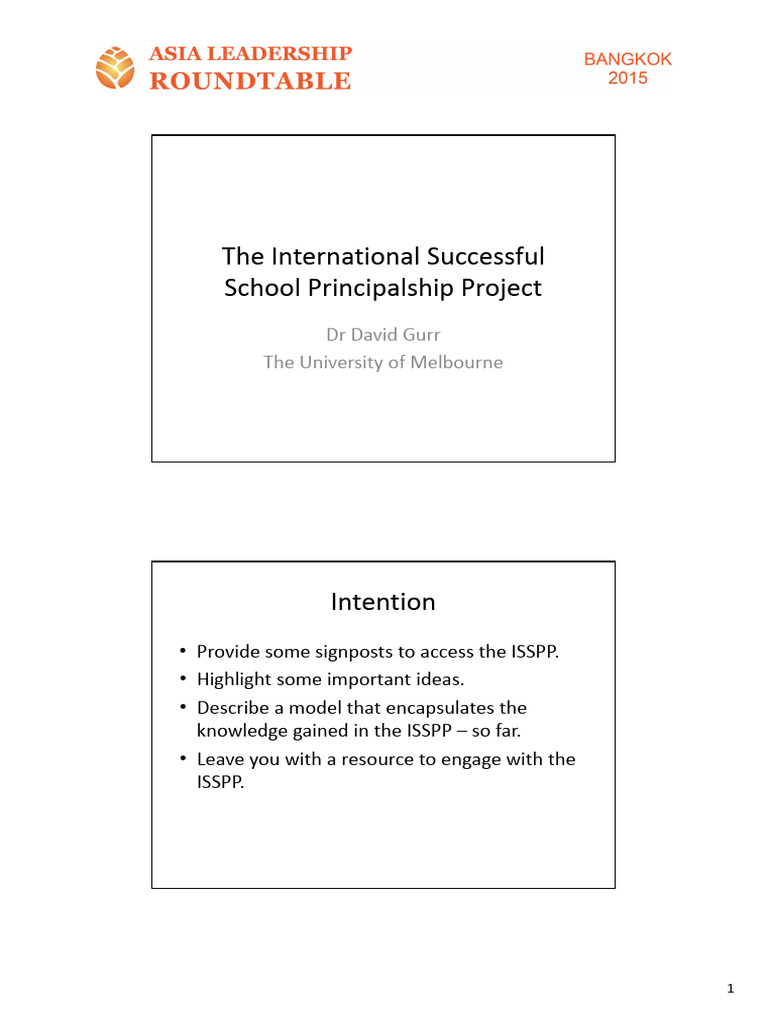 Insights from the ISSPP Project | PDF | Leadership | Pedagogy