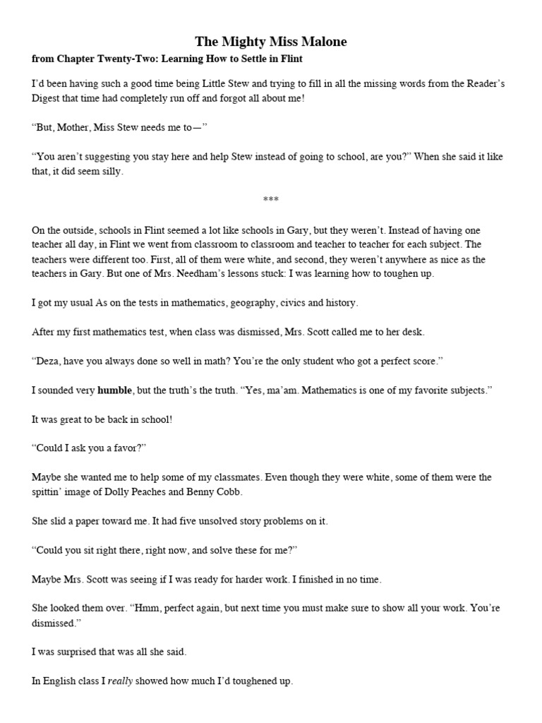 The Mighty Miss Malone 2 | PDF | Mystery, Thriller & Crime Fiction ...