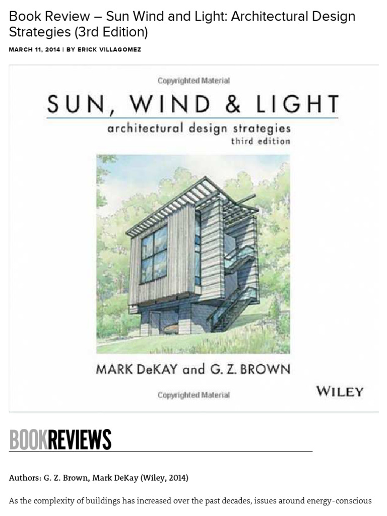 Book Review Sun Wind and Light Architect | PDF | Design | Information