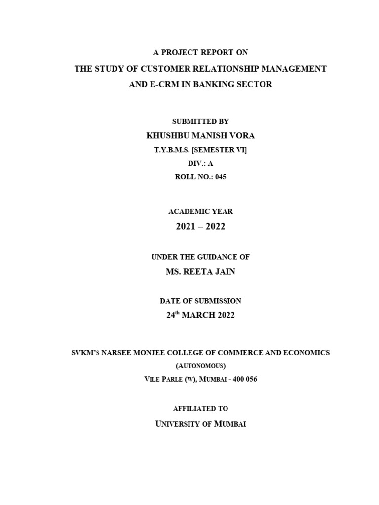 Khushbu Vora-A045-Final Project | PDF | Customer Relationship Management | Cloud Computing