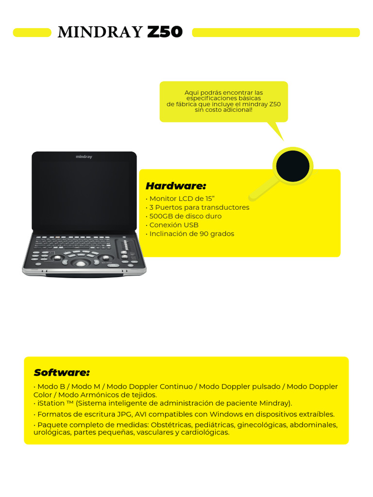 z50 Ficha Tecnica | PDF | Ultrasonido | Informática