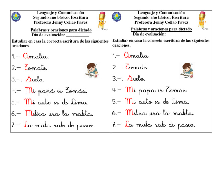 DICTADO 2 BÁSICO | PDF