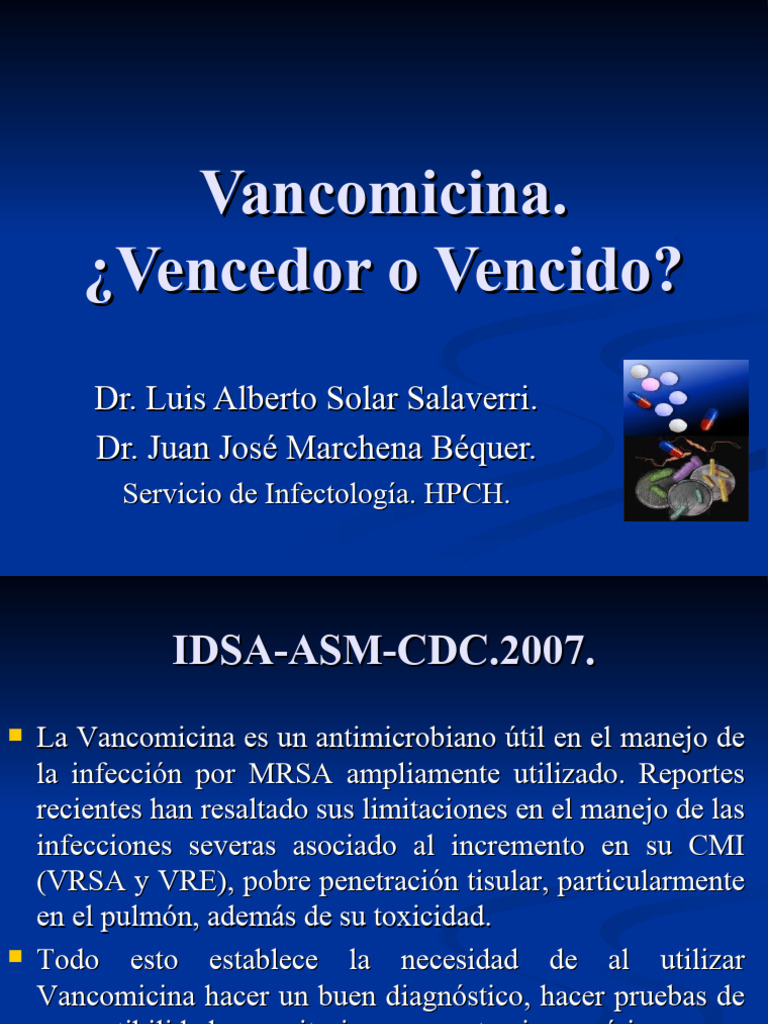 Vancomicina | PDF | Especialidades Medicas | Medicina CLINICA