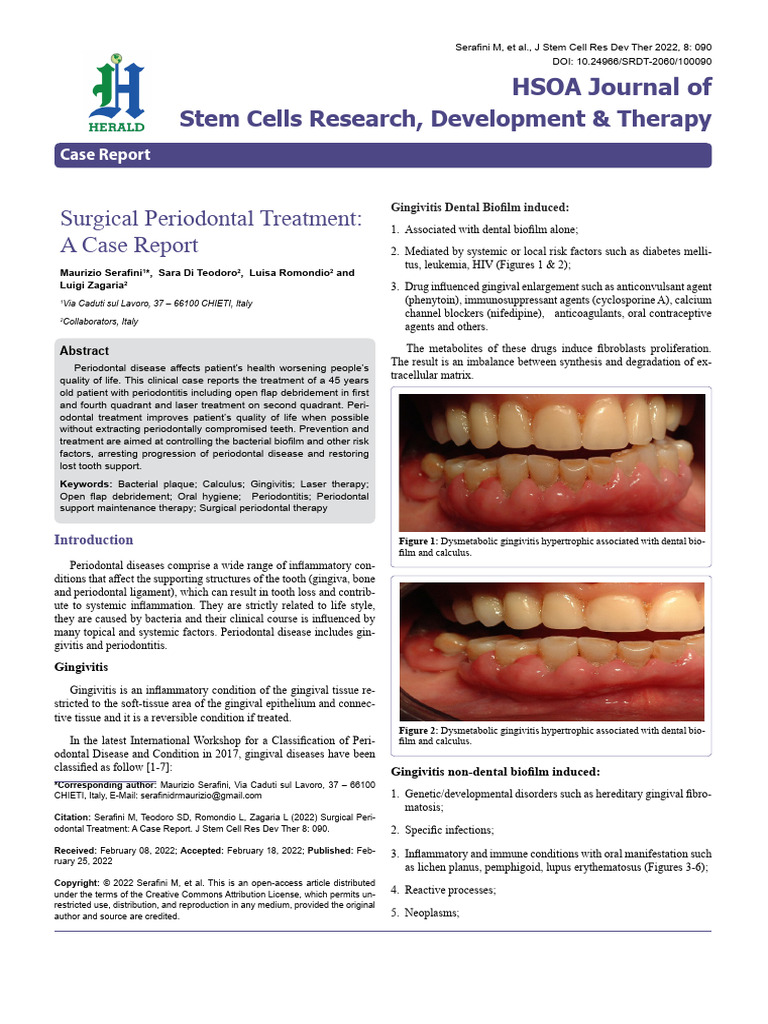 Surgical Periodontal Treatment A Case Report | PDF | Periodontology ...