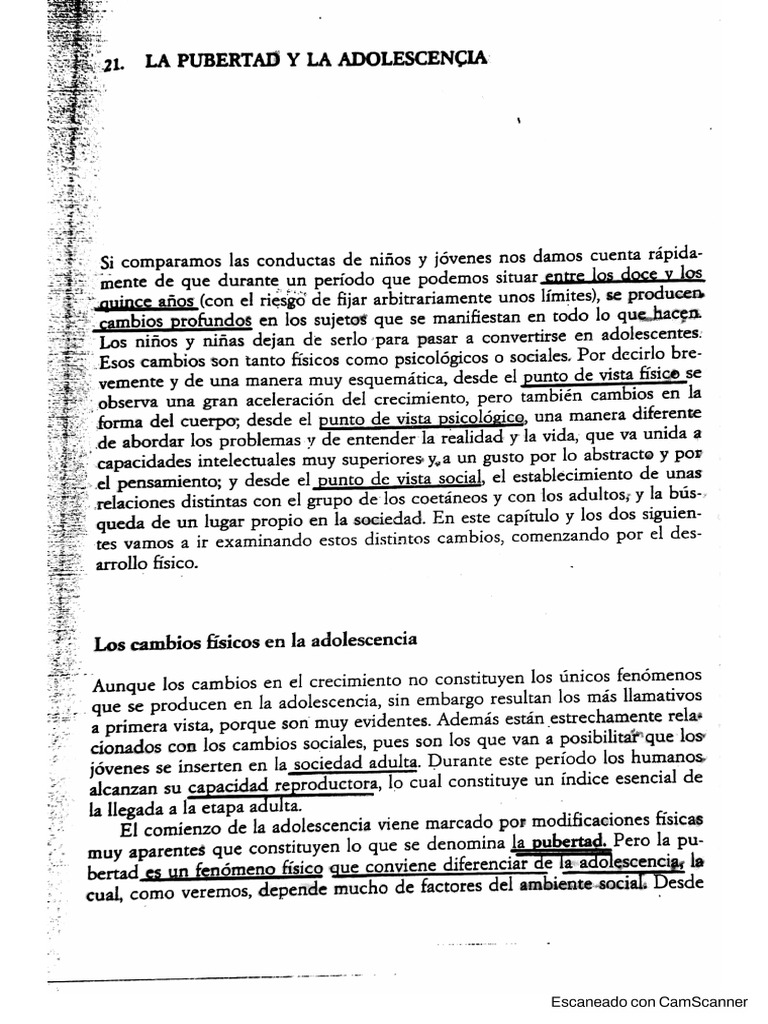 La Pubertad y La Adolescencia | PDF