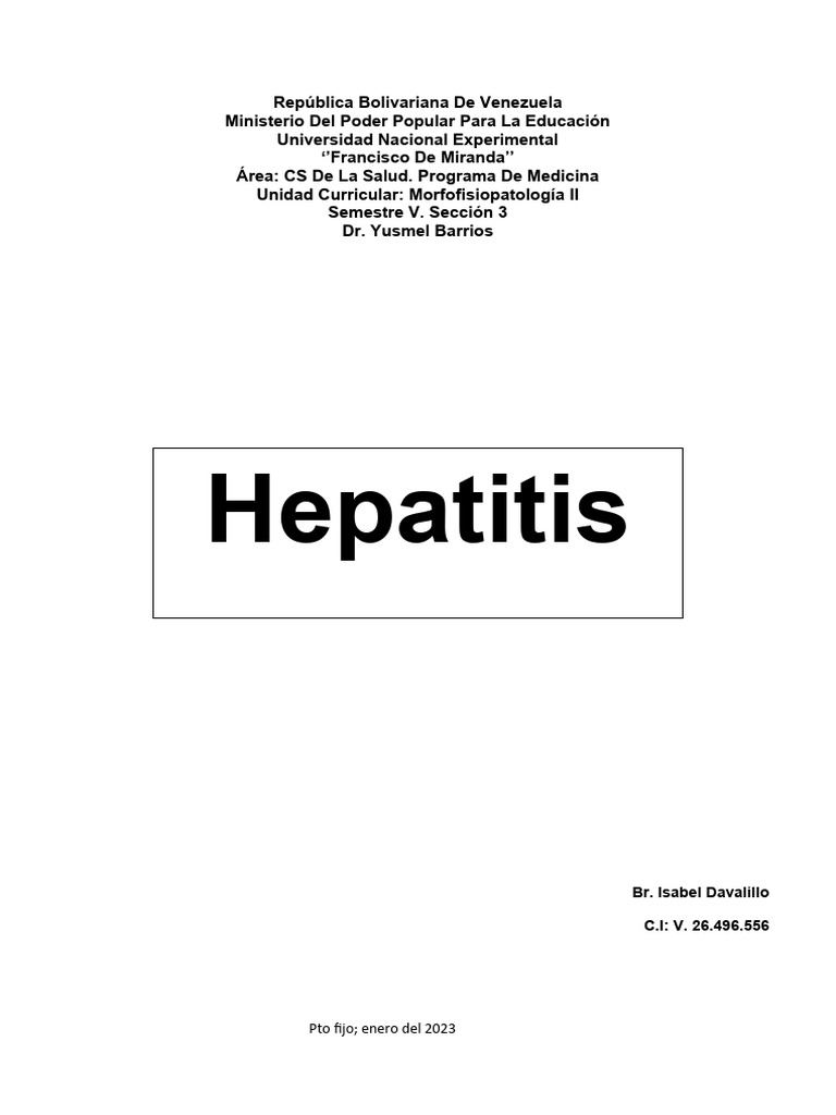 Hepatitis Viral | PDF | Hepatitis | Hepatitis B