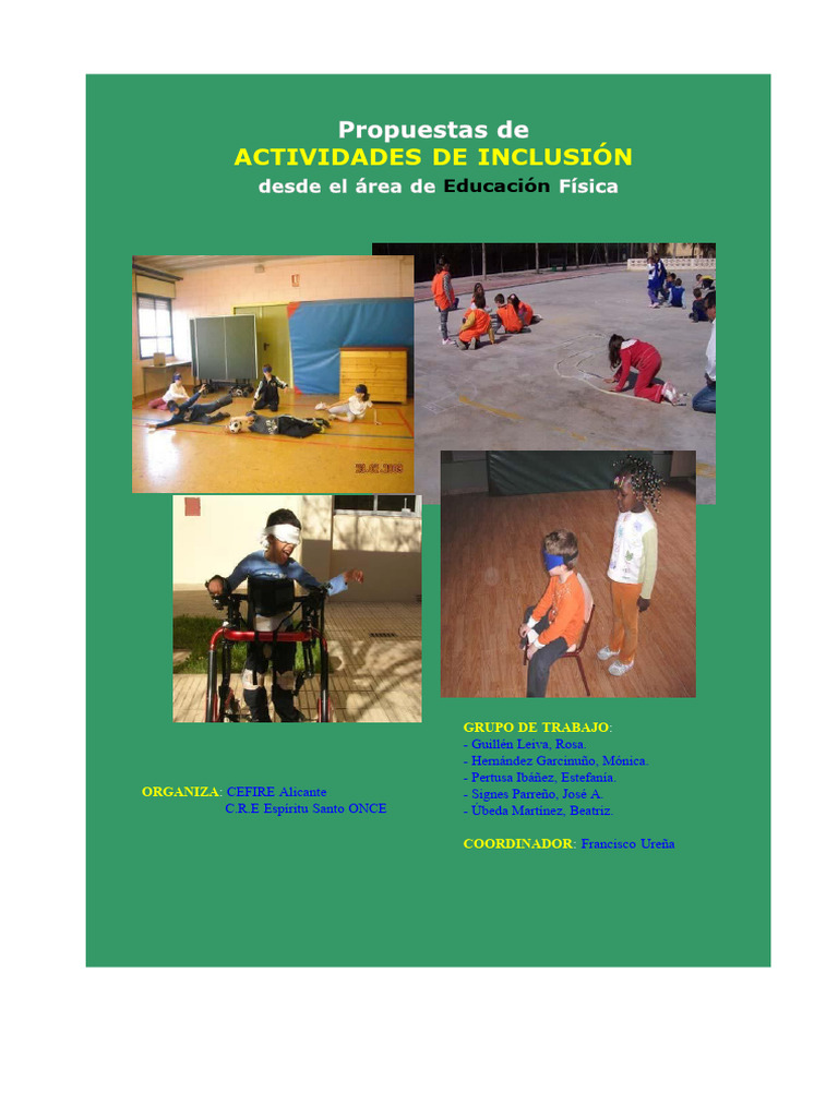 Actividades de Inclusion | PDF | Inclusión (Educación) | Evaluación