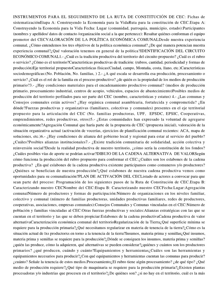 FORMATO INSTRUMENTOS PARA EL SEGUIMIENTO DE LA RUTA - PDF | PDF ...