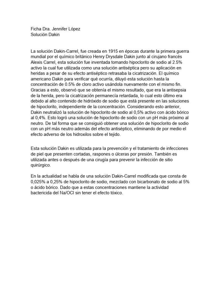 Solución Dakin-Carrel | PDF