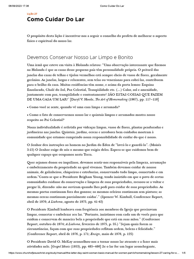 Como Cuidar Do Lar | PDF | Família | Jesus