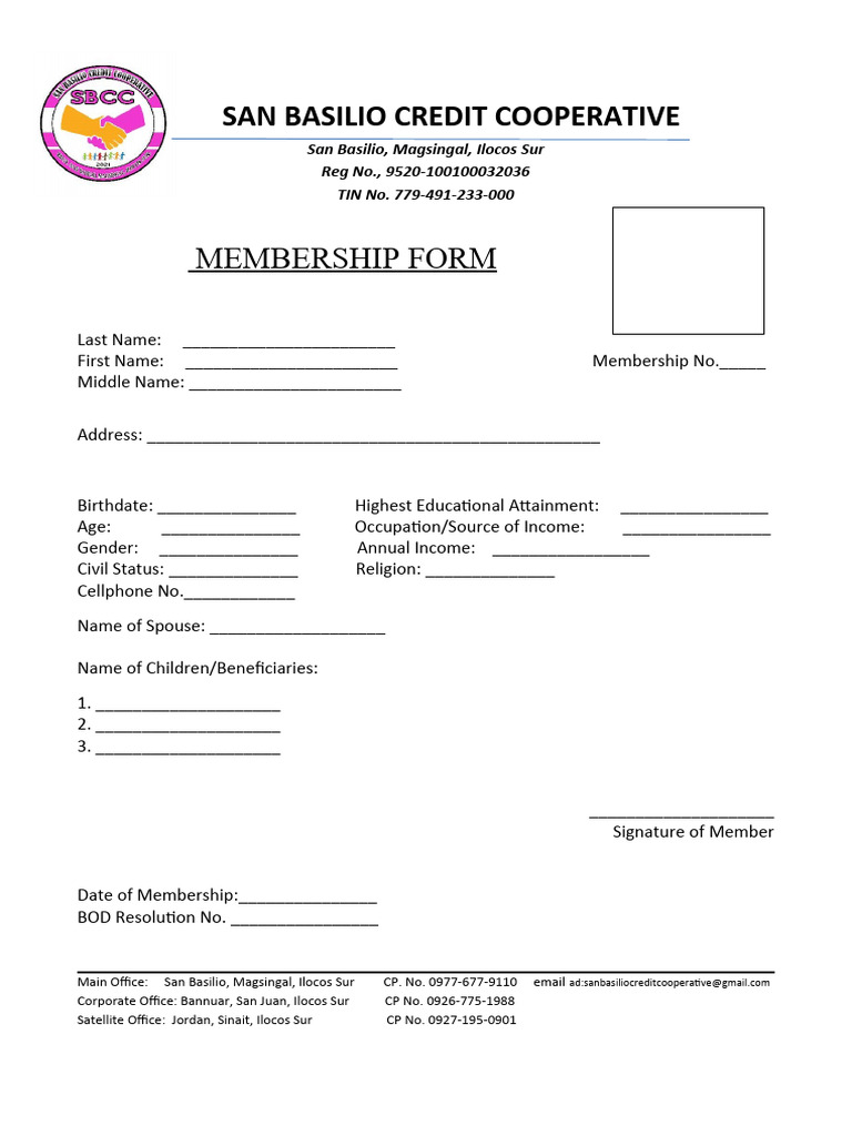 Membership Form | PDF