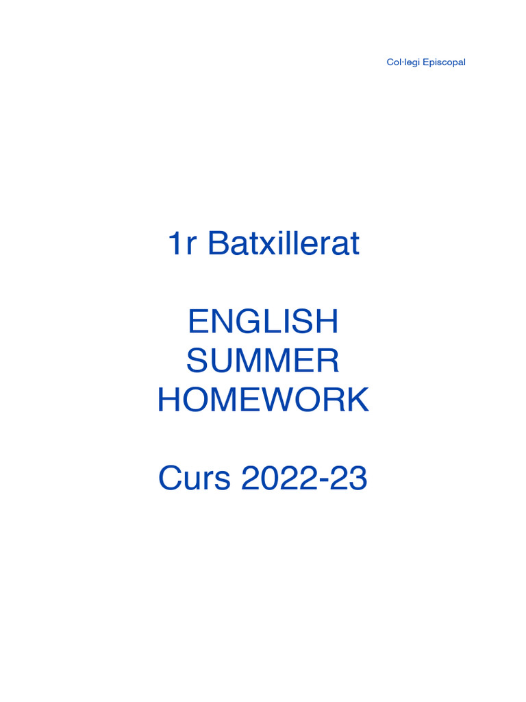 Exercici Summer Homework 1 Batx Mix | PDF