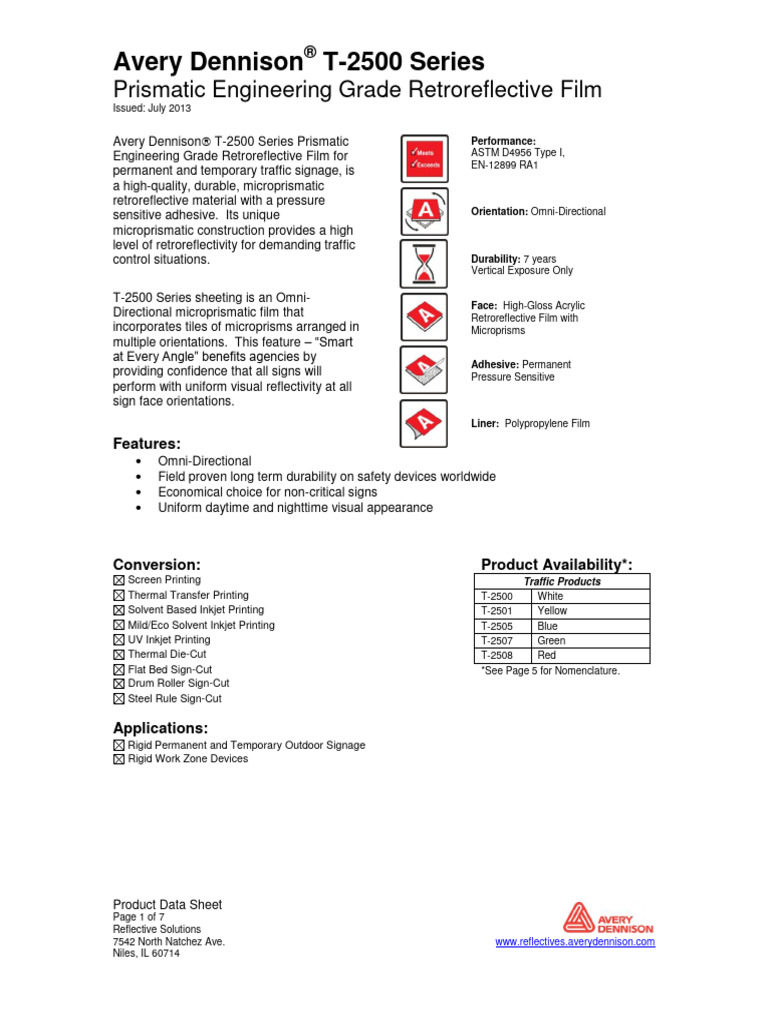 Avery T2500 | PDF | Color