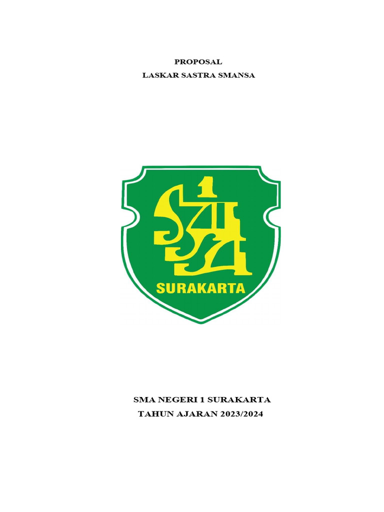 Proposal Laskar Sastra Smansa 2023 | PDF | Perjalanan