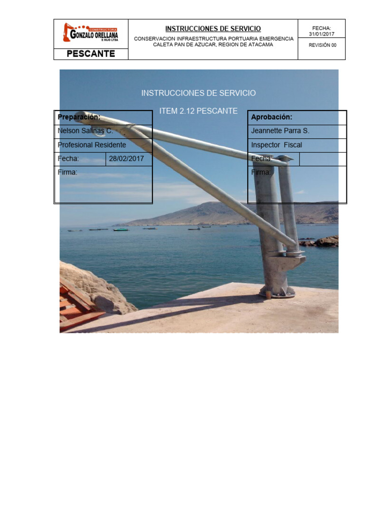 MANUAL PESCANTE Rev 00 | PDF