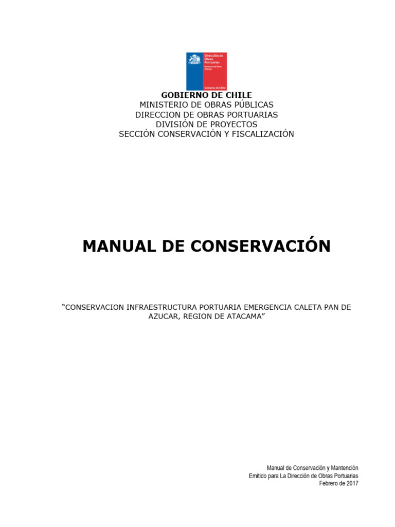 Manual_Conservación_Rev 01 | PDF | Hormigón | Infraestructura