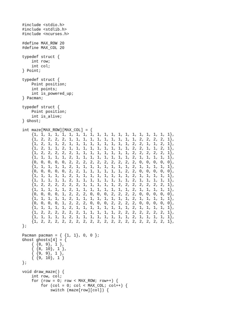 Pacman chatGPT | PDF | Software Engineering | Object (Computer Science)