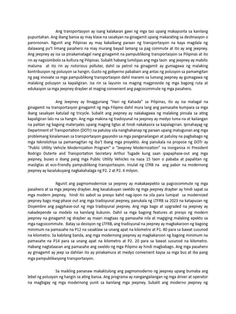 Jeepneymodernization | PDF