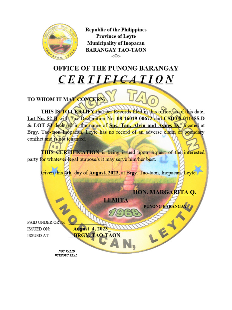 No Pending Case Certification | PDF