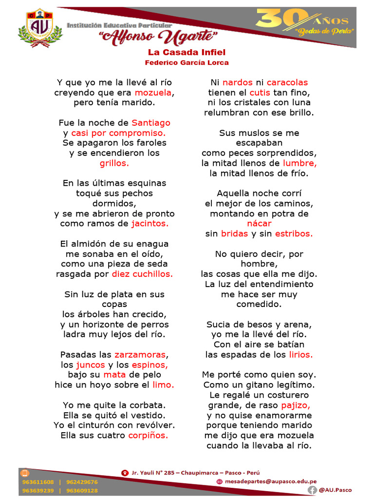 La Casada Infiel De Federico GarcÍa Lorca Pdf