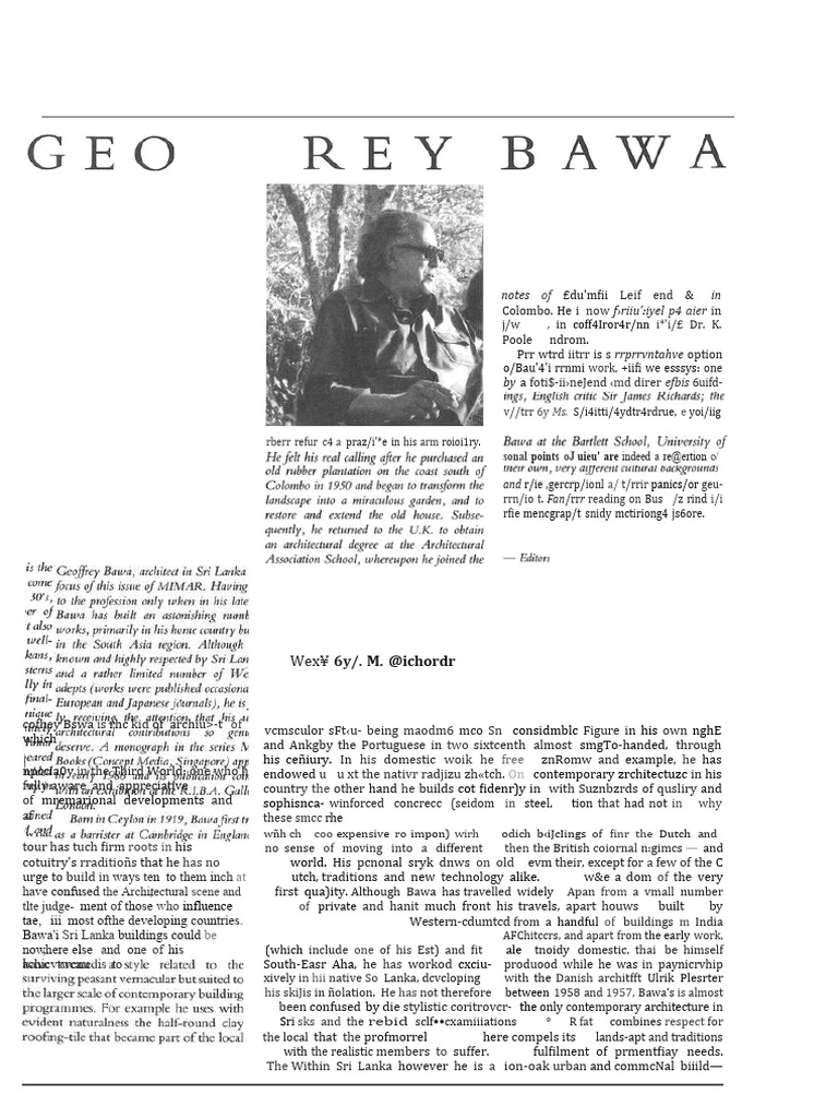 Geoffrey Bawa | PDF