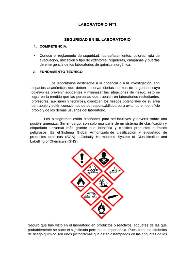 Laboratorio 1 Seguridad en El Laboratorio | PDF | Laboratorios | Agente ...