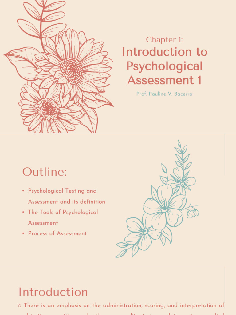 Chapter 1 Introduction to Psychological Assessment 1 | PDF | Psychology ...