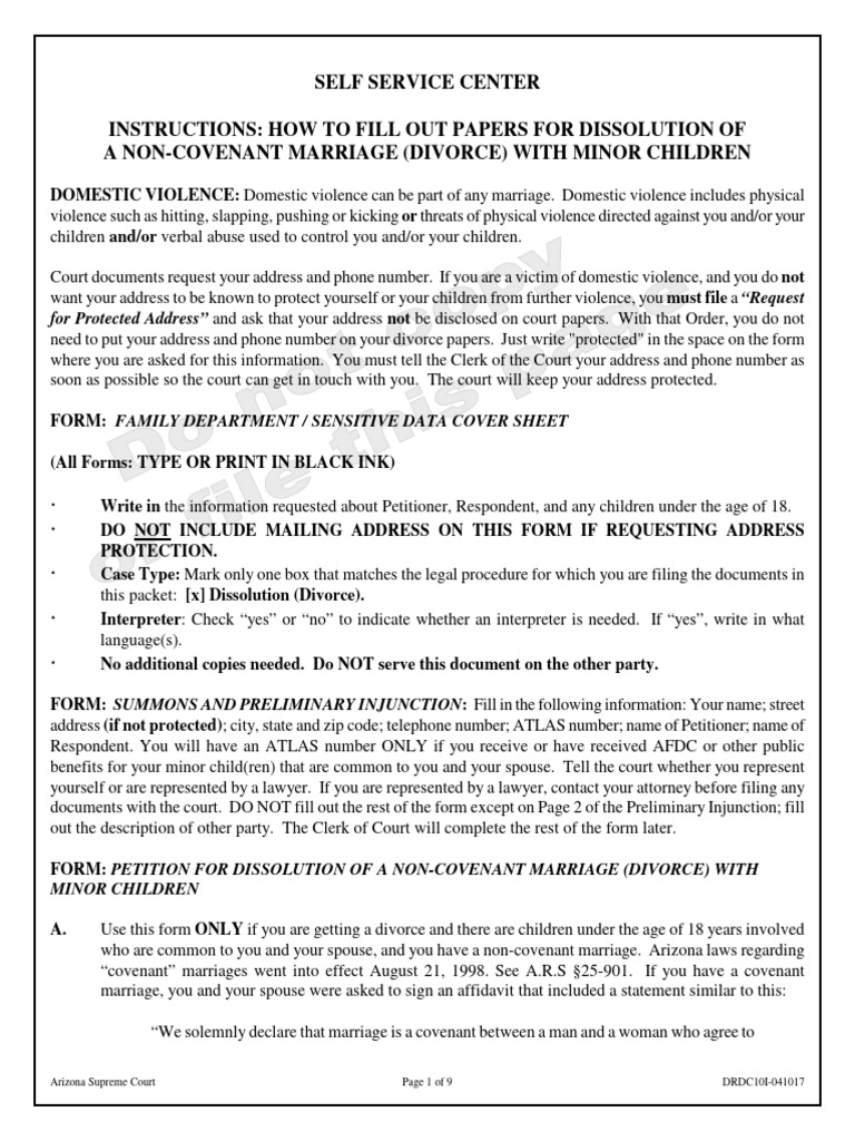 DRDC1 Full Packet With Instructions and Forms For Filing For A ...