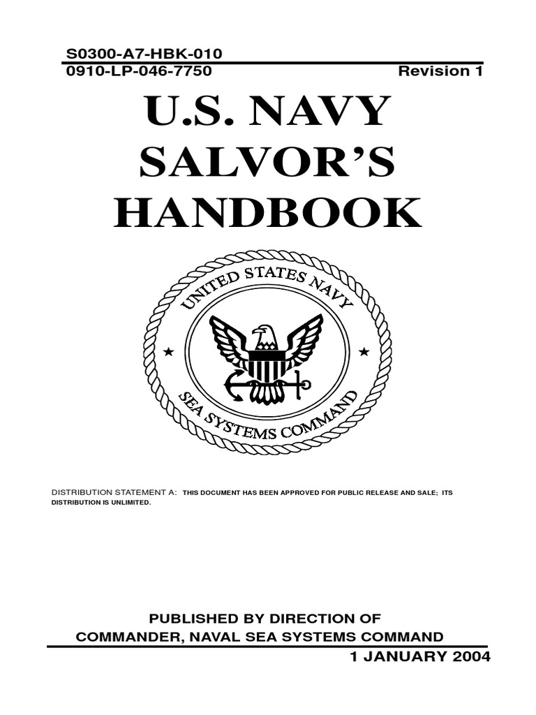 U.S. Navy Salvors Handbook - NAVSEA | PDF | Firefighting | Combustion