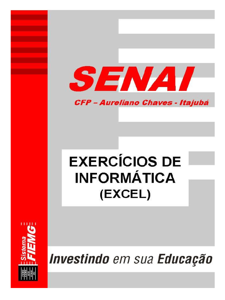 Apostila de Exercício EXCEL | PDF | Botão Ctrl | Função (Matemática)