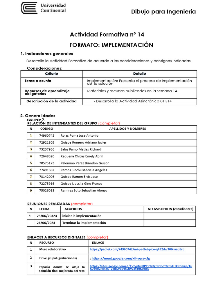 02 Formato de Implementacion | PDF | Informática