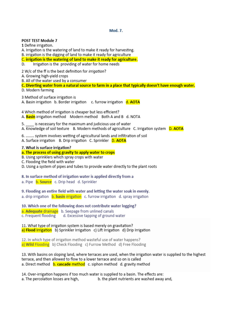 Mod 7 Basin Irrigation Method and Its Design | PDF | Irrigation | Soil